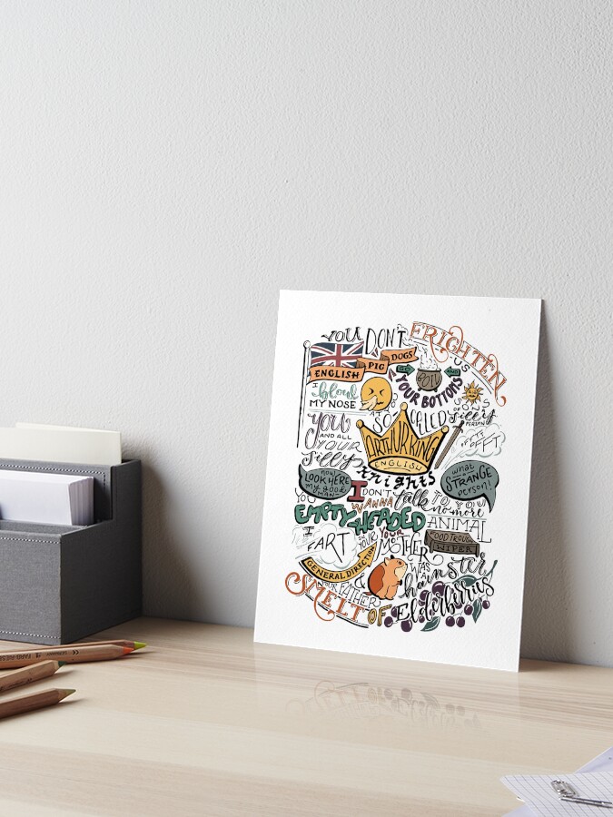 "(Colorized) Monty Python French Castle Insults" Art Board Print for ...