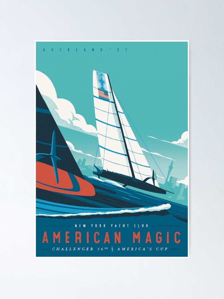 "America's Cup - American Magic Poster - Auckland 2021" Poster for Sale ...