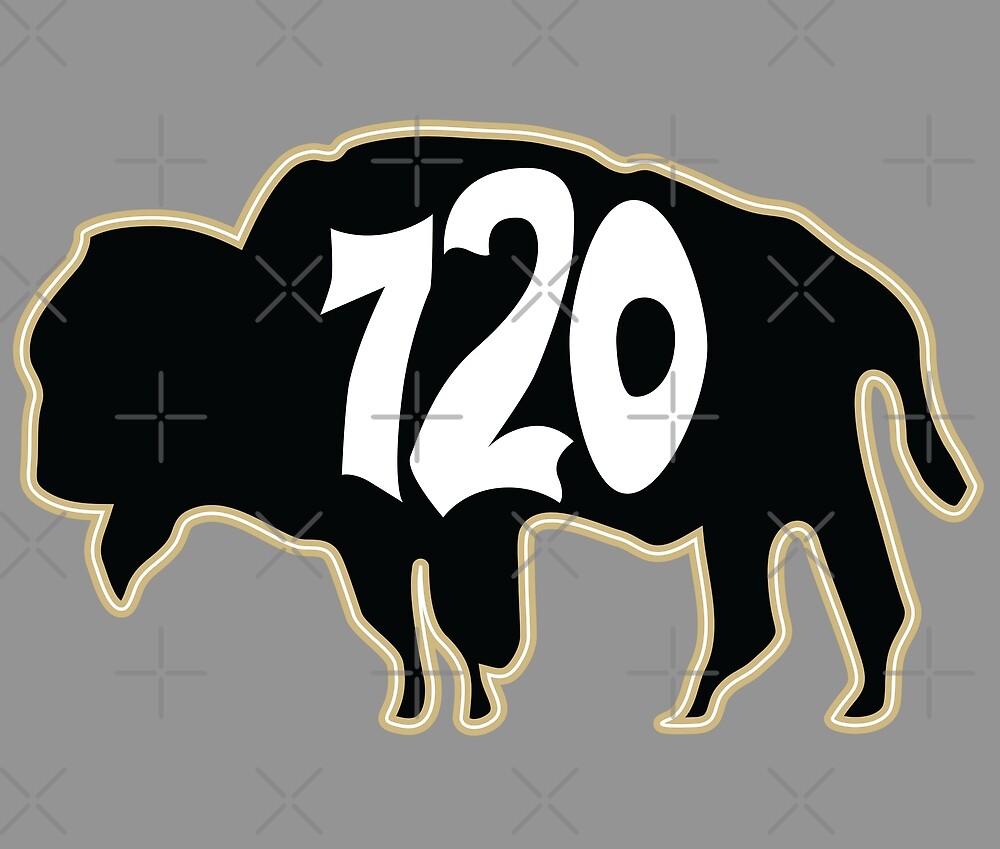 "Hand Drawn Colorado Buffalo 720 Area Code" by itsrturn | Redbubble