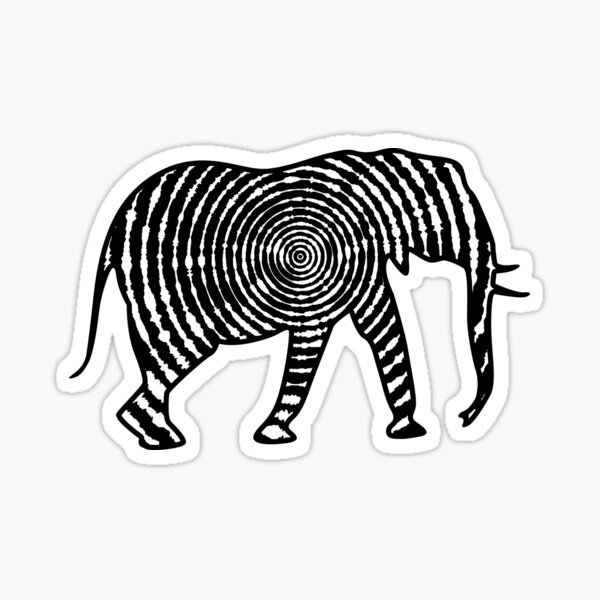 "Elephant Art - Trippy Animal Art - Hypnotize" Sticker by ChurchOfDog ...