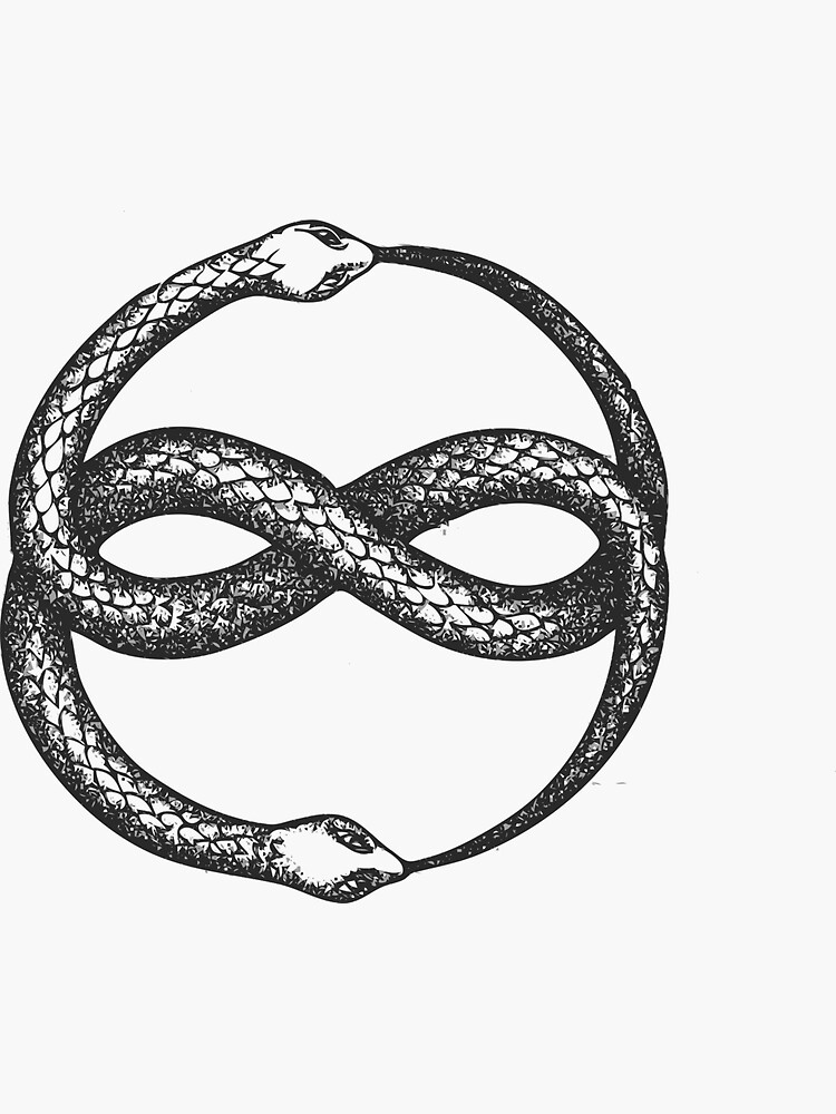 "Double Ouroboros " Sticker for Sale by slowrotation | Redbubble