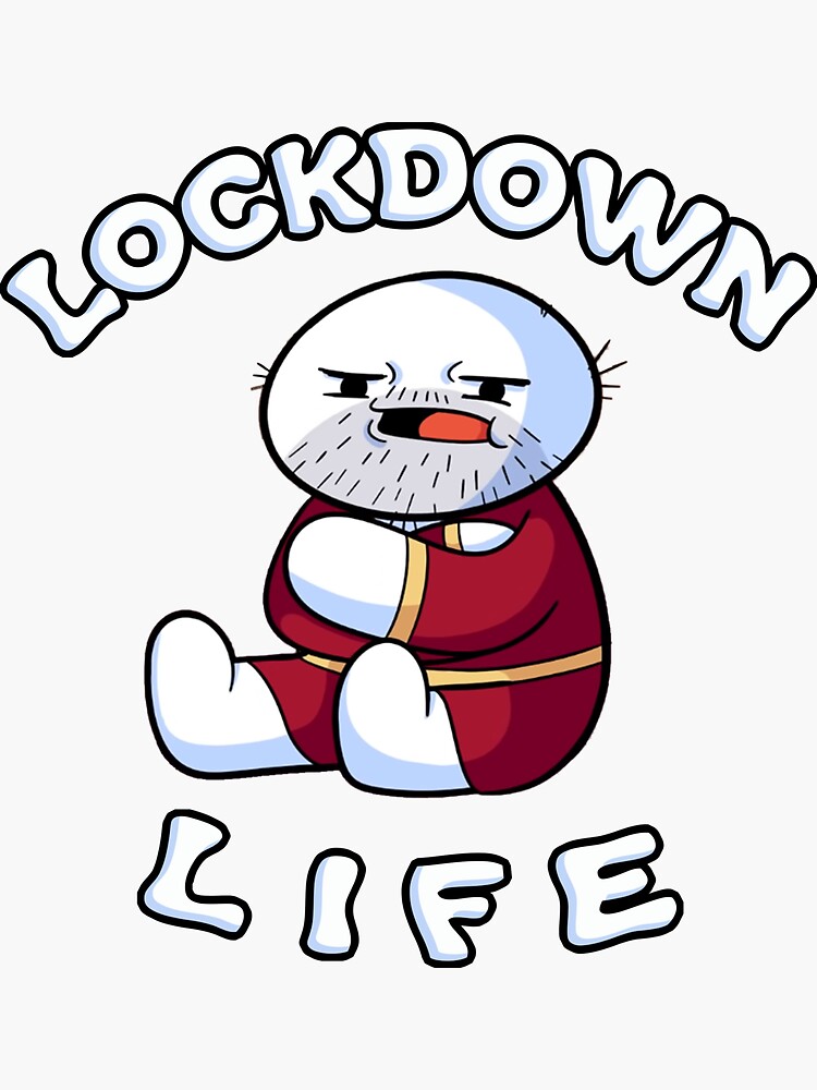 "lockdown life" Sticker for Sale by EzzatAbuShanap | Redbubble
