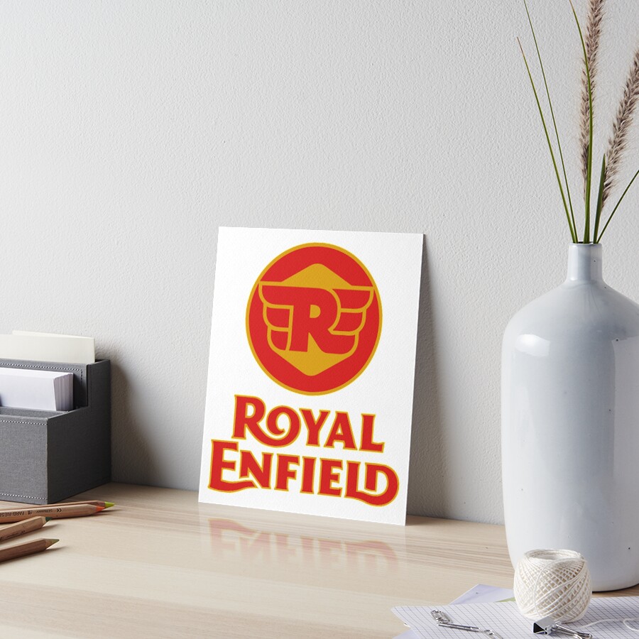 "Royal Enfield motorcycle logo" Art Board Print by aleswheels | Redbubble