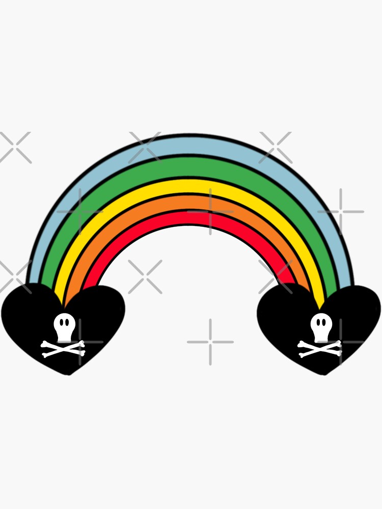 "Skull Rainbow" Sticker by andiegras | Redbubble