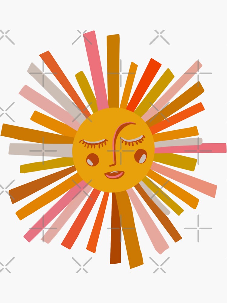 "boho sun :)" Sticker by DaniCubitt | Redbubble