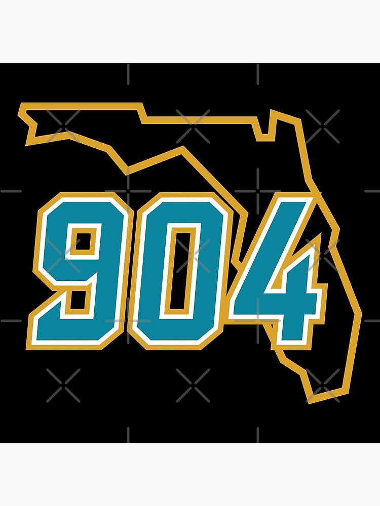 "Duval 904 Area Code on Black" Poster by SleepyLab | Redbubble