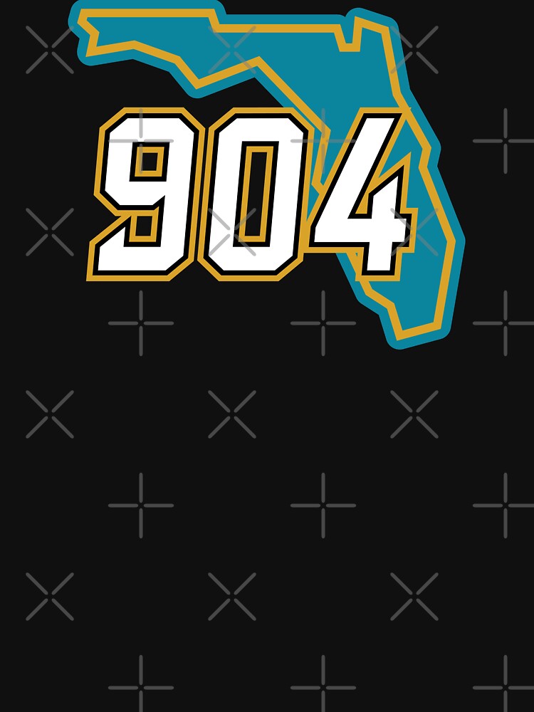 "Duval 904 Area Code on Teal" T-shirt for Sale by SleepyLab | Redbubble ...