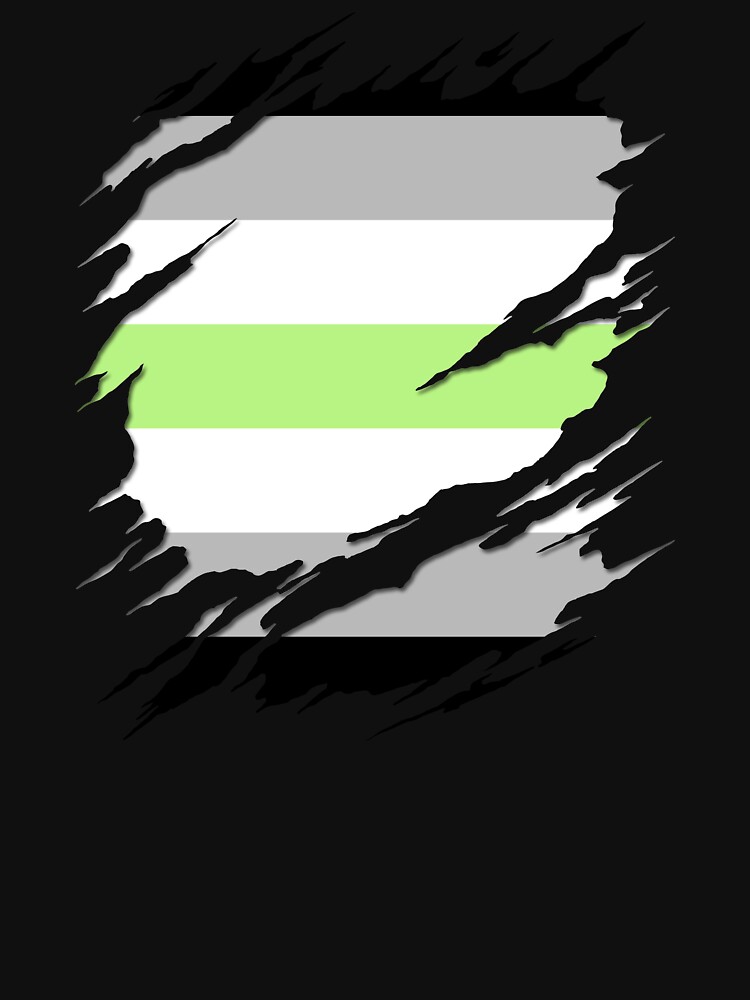 Agender Pride Flag Ripped Reveal T Shirt For Sale By Valador