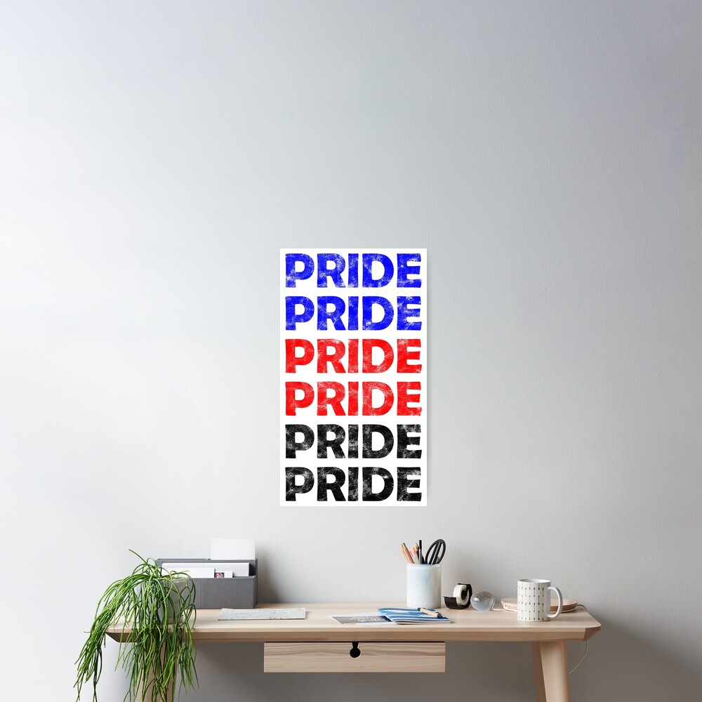 "Polyamory Pride Flag Colors Repeating Distressed Text" Poster for Sale ...
