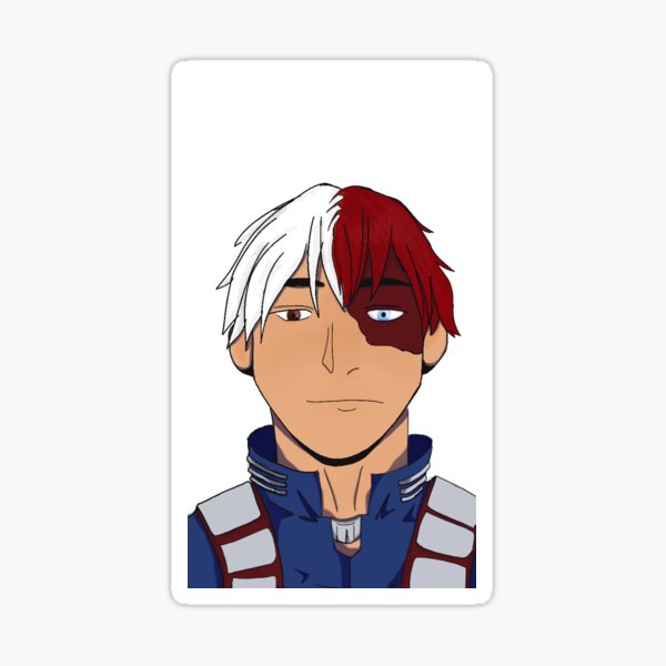 "todoroki shoto " Sticker for Sale by kokachica | Redbubble