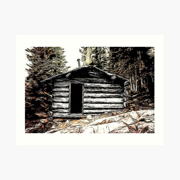 "Rustic Old Cabin in the Woods" Art Print for Sale by parsons1 | Redbubble