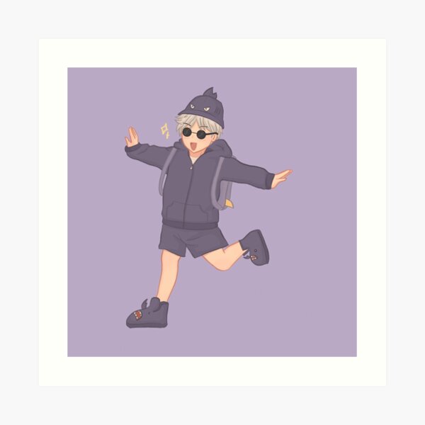 "jujutsu kaisen - baby shark gojo" Art Print by melaniakxle | Redbubble