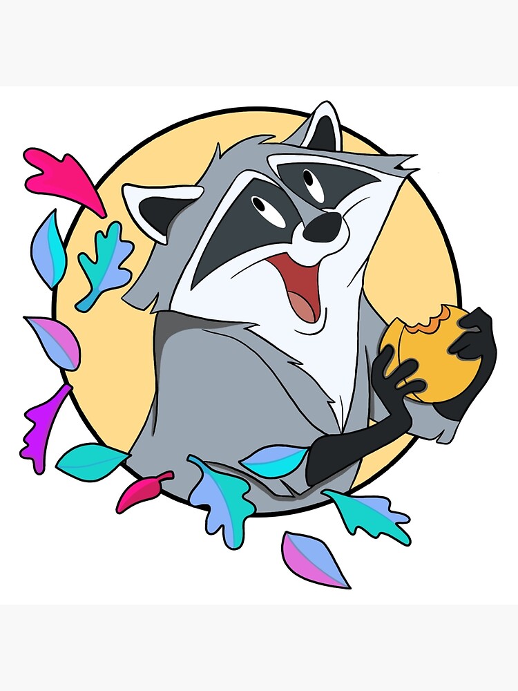 "Meeko with Biscuit" Poster for Sale by vharshbarger02 | Redbubble