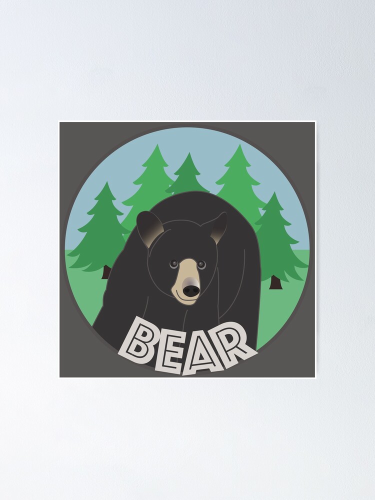 Póster «Oso pardo en el arte digital de Woods | Melanie Jensen ...