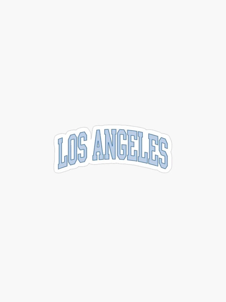 "Los Angeles Pastel Blue Sticker" Sticker for Sale by euphoriagraphic ...