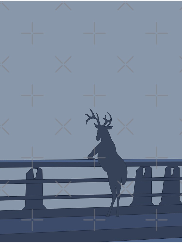 "Deer Looking Out On Bridge Meme" Sticker for Sale by SmochiCabbage ...