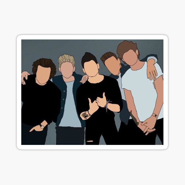 "one direction sticker" Sticker by kamryn07 | Redbubble