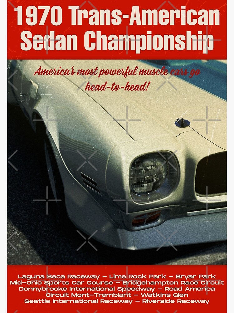 "1970 Trans-Am - Championship" Poster for Sale by darkmonohue | Redbubble