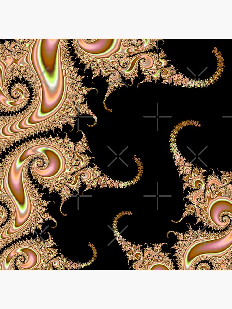 "Moody Metallic | Black Fractal with Gold and Copper | Classy Fractals ...