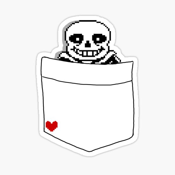 "Undertale Pocket Sans" Sticker for Sale by RainbowUnicorns | Redbubble