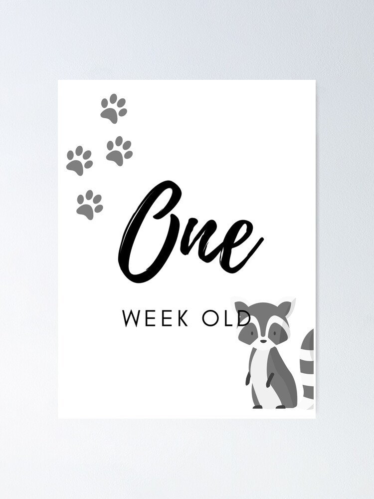 "One week old baby milestones " Poster by Tamm-art | Redbubble