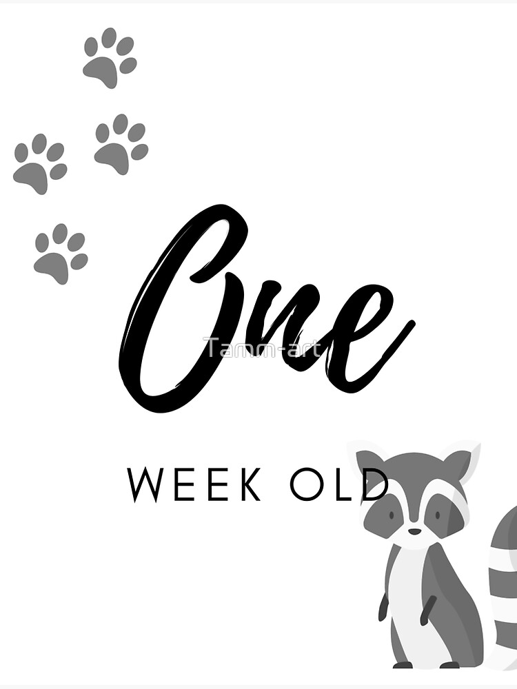 "One week old baby milestones " Sticker for Sale by Tamm-art | Redbubble