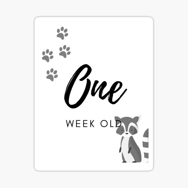 "One week old baby milestones " Sticker for Sale by Tamm-art | Redbubble