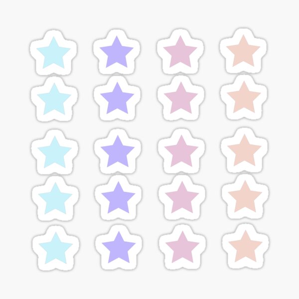"Pastel stars || sticker pack" Sticker for Sale by Polarys | Redbubble