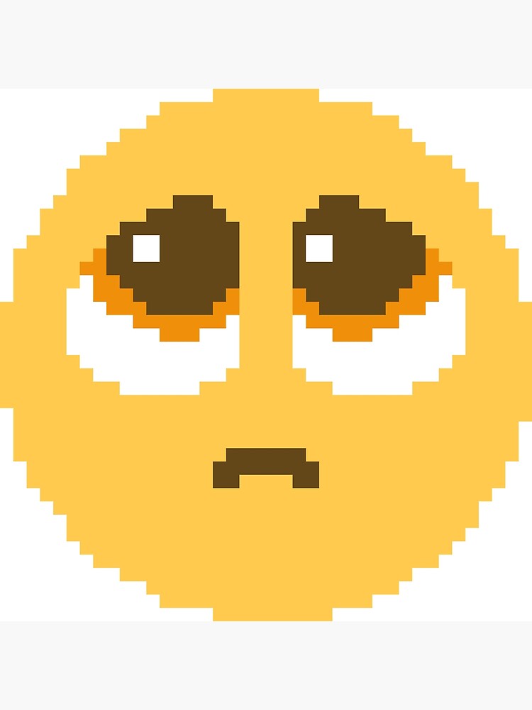 "Pleading Face Pixel Discord" Poster by RainDoe | Redbubble