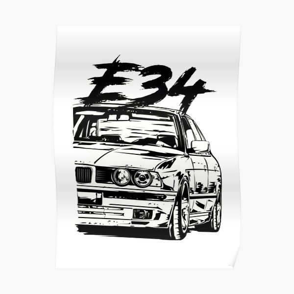 "E34 Limo AsphaltFactory Styl" Poster for Sale by AsphaltFactory ...