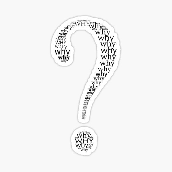"Typographic question mark" Sticker for Sale by adiosmillet | Redbubble