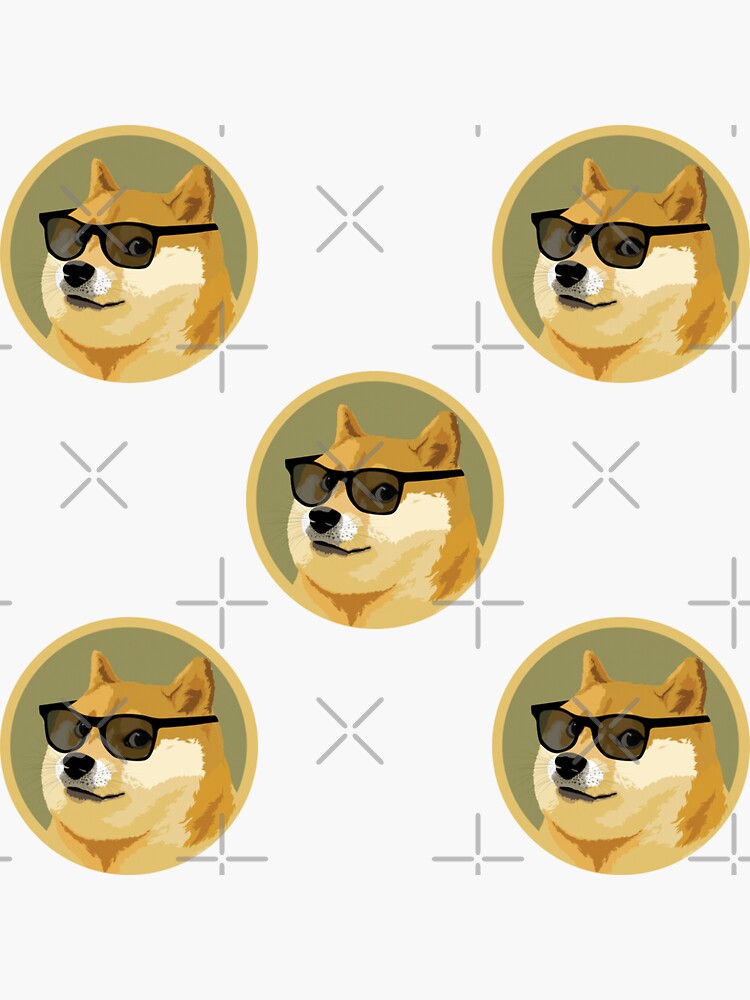 "Dogecoin 5 in 1 sticker pack" Sticker by trendystall | Redbubble