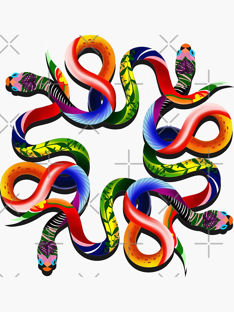 " SNAKES" Sticker by MAYRAREINART77 | Redbubble