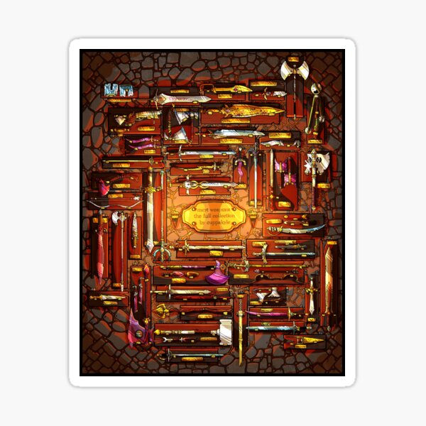 "completed MCYT weapons collection" Sticker by notlimah-arik | Redbubble