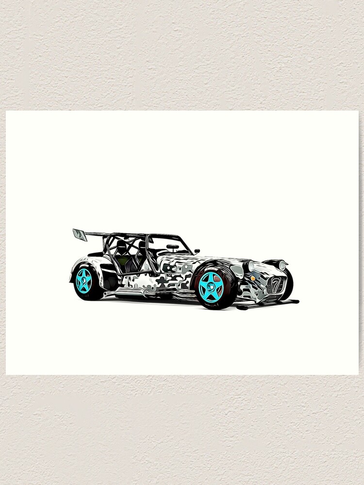 "Caterham R500 Custom Cartoon" Art Print by Auto-Prints | Redbubble