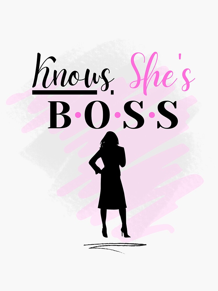 "Knows Shes Boss - His and Hers" Sticker for Sale by Saf-Lo | Redbubble