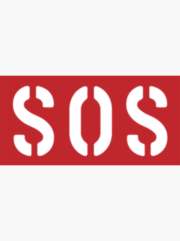 "SOS" Sticker for Sale by ArtofDissent | Redbubble