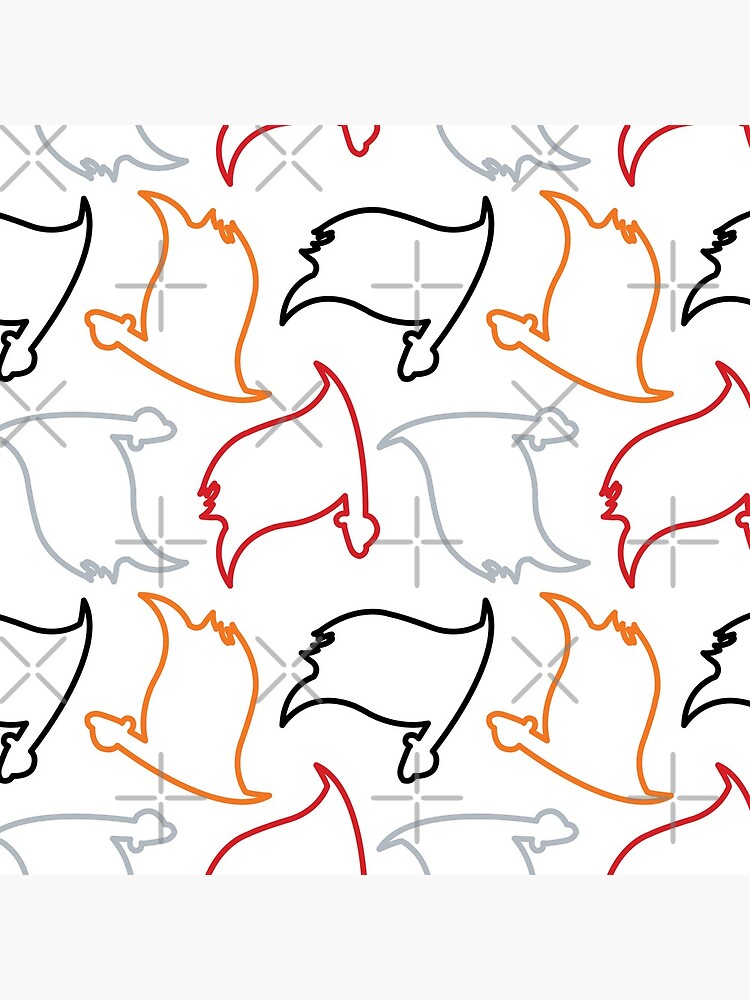 "Tampa Bay Buccaneers Pattern, White Background" Poster for Sale by ...