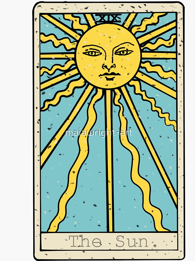 "The sun tarot card sticker " Sticker for Sale by maiawright-art ...