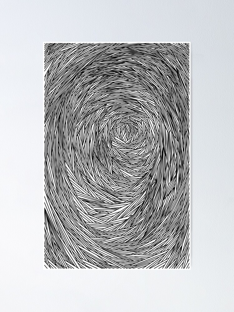 "ADHD Vortex - Black and White - Monochrome - Line Art - Neverending ...