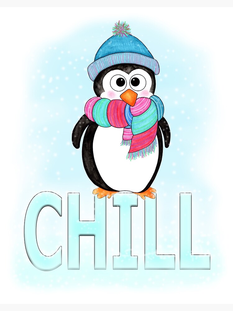 "Just Chillin Penguin" Poster by Belknap | Redbubble