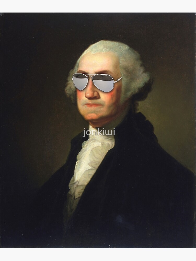 "President George Washington Swag Glasses Portrait" Poster for Sale by ...