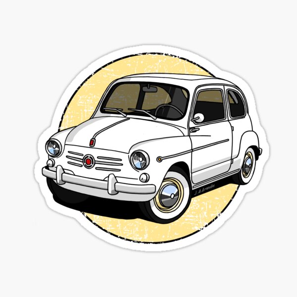 "My drawing of the popular Italian utility vehicle with a yellow ...