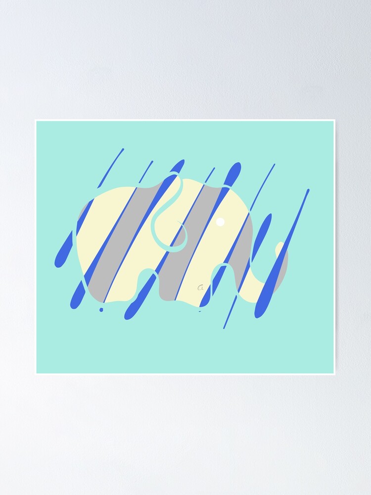 "Abstract elephant 7c" Poster by ALEFANTICA | Redbubble