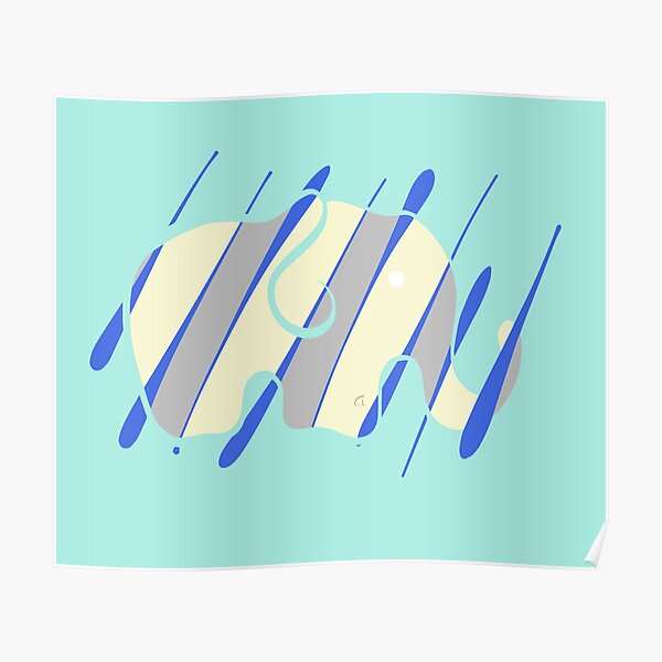 "Abstract elephant 7c" Poster by ALEFANTICA | Redbubble