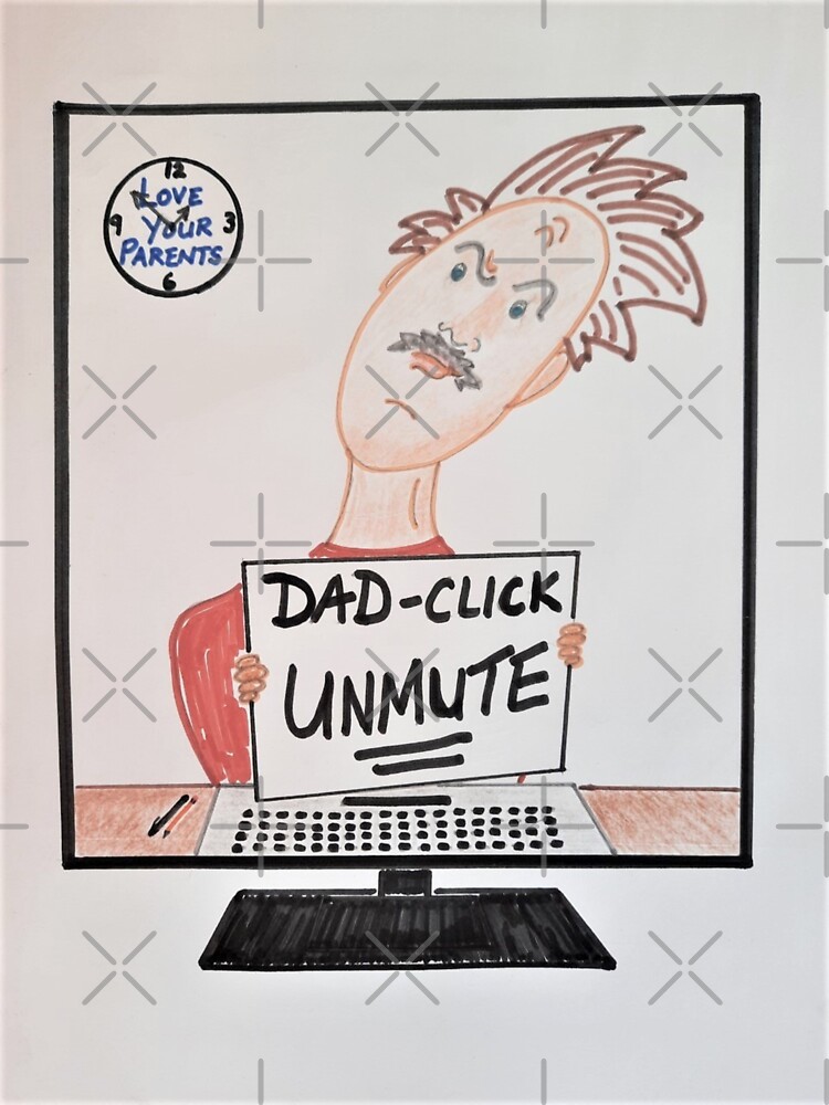 "DAD - CLICK UNMUTE" Sticker for Sale by DETalas | Redbubble