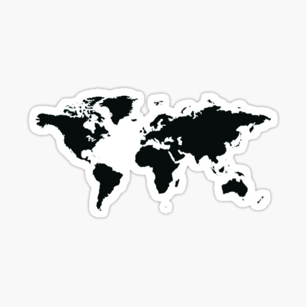 "World map" Sticker for Sale by SimKir | Redbubble