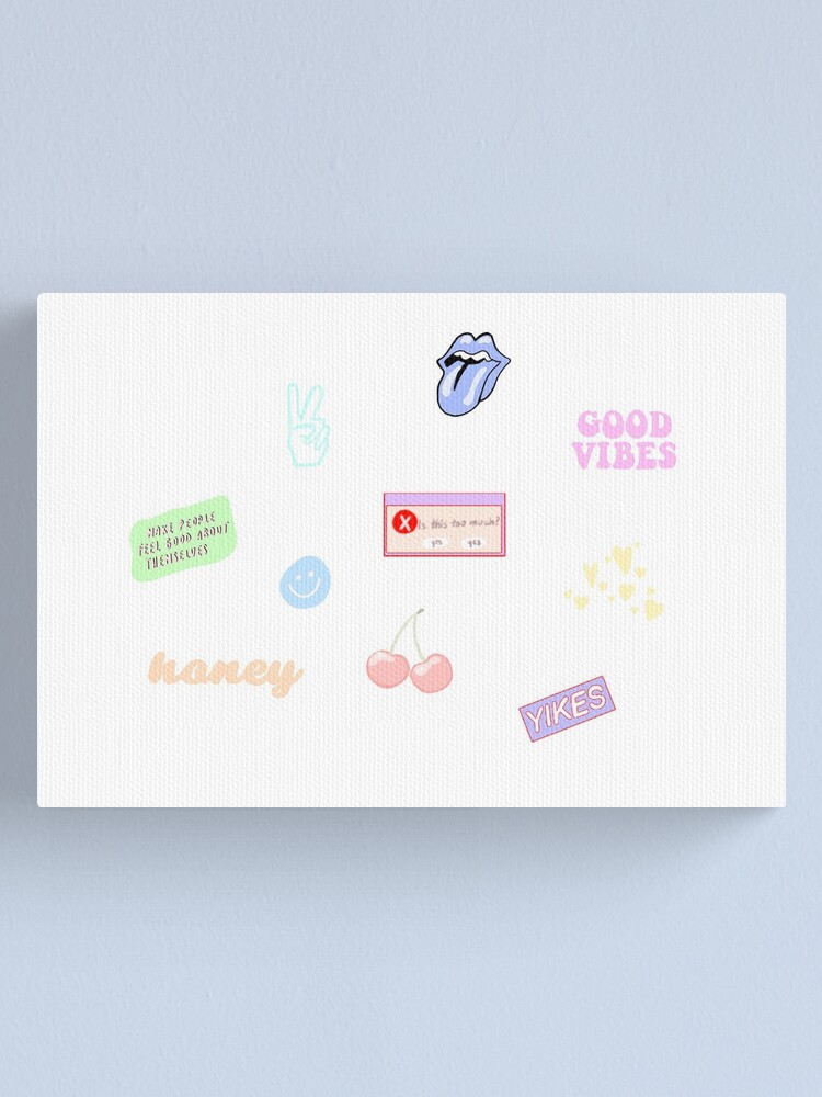 "Pastel Aesthetic Sticker Pack" Canvas Print by ethelabel | Redbubble