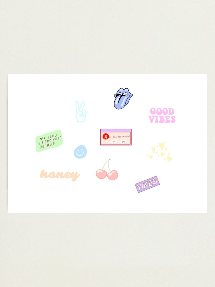 "Pastel Aesthetic Sticker Pack" Photographic Print by ethelabel | Redbubble