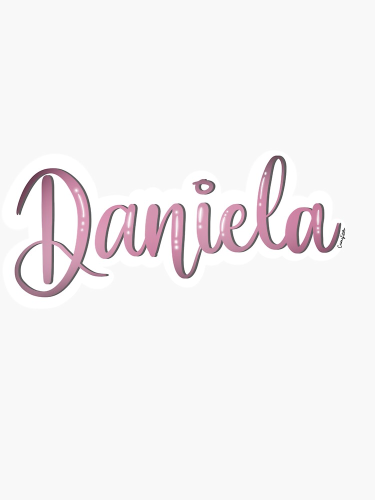 "Daniela calligraphy" Sticker for Sale by camilaram6 | Redbubble
